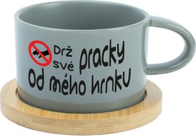 DRŽ SVÉ PRACKY OD MÉHO HRNKU - šedý hrníček makronka 200 ml