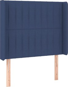 Box spring postel s matrací a LED modrá 90x190 cm textil 3139003