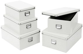 Box pro skladování, 5 ks,  barva bílá, ZELLER
