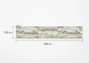 Samolepící bordura na zeď Béžové Cihly | 5 m x 13.8 cm | DWB8471