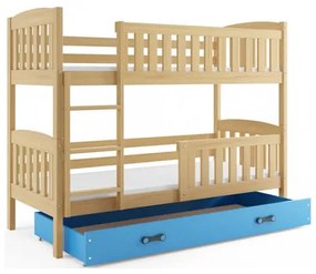 Dětská patrová postel KUBUS s úložným prostorem 80x190 cm - borovice Šedá