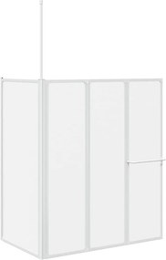 Sprchová a vanová zástěna tvar L 70x120x137cm 4 panely skládací 140787