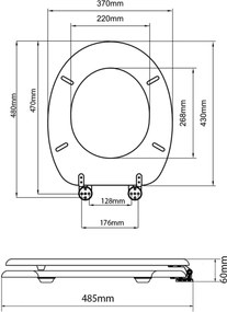 Aqualine 1705-10 WC sedátko HDF dub