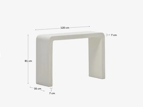 Konzolový stolek blava 120 x 80 cm bílý MUZZA