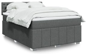 Box spring postel s matrací tmavě šedá 140x200 cm textil 3289399