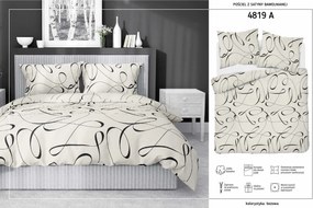 Detexpol Saténové povlečení 180x200 Esy floresy beige 4819 A Home Satén 58