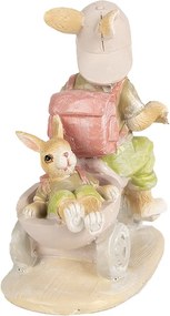 Dekorace socha králíci na koloběžce - 11*6*12 cm