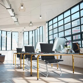 Costway Set 4 Kancelářské židle Moderní konferenční židle se středním opěradlem