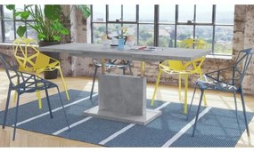 Rozkládací konferenční/jídelní stůl se zvedací deskou NINO šedá beton