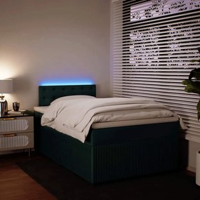 Box spring postel s matrací tmavě zelená 120 x 200 cm samet 3290025
