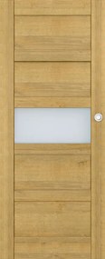 posuvné interiérové dveře do pouzdra BRAGA model A Průchozí rozměr: 70 x 197 cm, Orientace dveří: Levé dveře, Dekor: Dub riviera