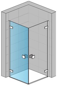 Sprchové dveře Plano Geneve New GE 1 90 Levé čiré sklo