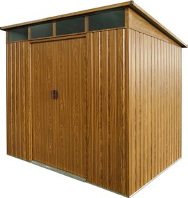 Zahradní domek BestBerg ZDSL-4D / 4,6 m² / 238 x 194 x 202 cm / dekor dřevo/hnědá