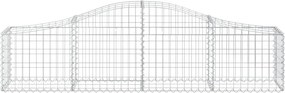 Klenuté gabionové koše 3 ks 200x30x40/60 cm pozinkované železo 3145368