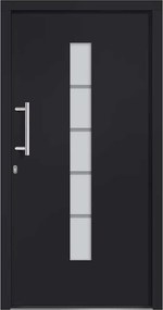 Vchodové dveře hliník a PVC antracitové 110 x 210 cm 3056817