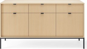 Komoda NOVA dc KSZ154 | se zásuvkami a policemi | 154 cm | dub vicenza/černá