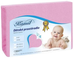 Bellatex Dětské froté prostěradlo růžová rozměr 60x120 cm