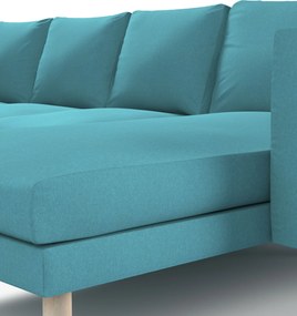 Potah na pohovku IKEA Norsborg 4-místná se šezlongem barva modrá látka pletený vzor