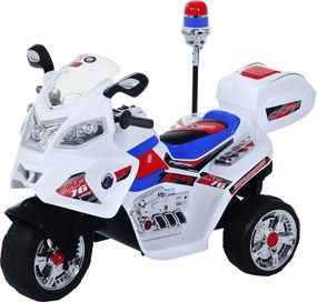 HOMCOM Elektrické motocykl pro děti 3-5 let, elektrický toy motocykl, 3 kola s hudbou, rychlost 3 km/h, světla 112×51×72,5 cm | Aosom