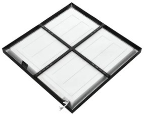 LED Přisazený panel BRISBANE LED/36W/230V 4000K 59,5x59,5 cm černá
