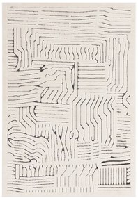 Tribeca Design Kusový koberec Baymax Ivory Charcoal Route Rozměry: 160x230 cm