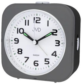 Netikající absolutně tichý analogový retro černý budík JVD SRP801.4 SKLAD