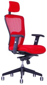 Office Pro Kancelářská židle na kolečkách Office Pro DIKE SP – s područkami a opěrkou hlavy Červená DK 13