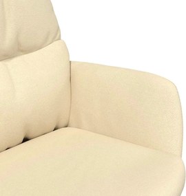 Relaxační křeslo krémové textil 341178