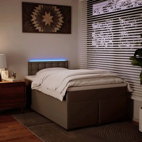 Box spring postel s matrací cappuccino 120x190 cm umělá kůže 3288415