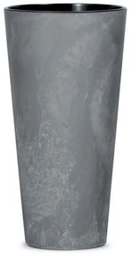 PROSPERPLAST Květináč - TUBUS SLIM Beton Effect Průměr: 30 cm, Barva: beton