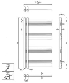 Sapho - Koupelnový radiátor DORLION 361W/230V 50x90 cm bílá