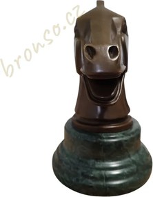 Art Deco hlava koně – signovaná a číslovaná bronzová socha