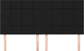Čelo postele černé 160x5x118/128 cm látkové 3116340