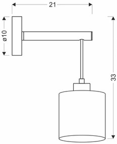Nástěnné svítidlo Combi pro žárovku E27  - Candellux