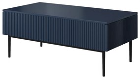 Konferenční stolek Nicole - tmavě modrý / černé nožky