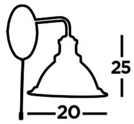 Searchlight 1481SS Nástěnná lampa BISTRO chrom s vypínačem