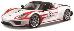Bburago 1:24 race porsche 918 weissach bílá 18-28009