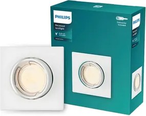 Philips Peridot bílá / Zápustné svítidlo / GU10 / max. 7 W / IP20