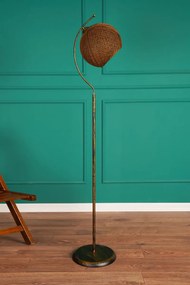 Stojací lampa Povimento 165 cm oranžovo-zlatá