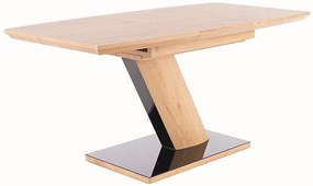 Jídelní stůl rozkládací TORONTO 120x80 dub/černý lak