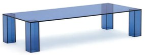 Modrý skleněný konferenční stolek 60x140 cm Adularia – Kave Home