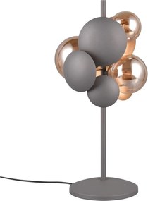 Stolní lampa se skleněným stínidlem v šedo-zlaté barvě (výška 50 cm) Bubble – Trio Select