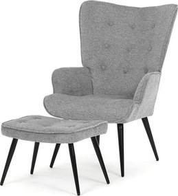 Relaxační křeslo, šedá, sametová látka, AK-303 GREY2