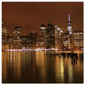 Obraz nočního města (30x30 cm)
