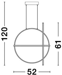LED lustr Arte 52 černé