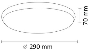 LED Stropní svítidlo KERN LED/15W/230V nikl