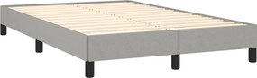 Box spring postel s matrací světle šedá 120x190 cm textil 3269716