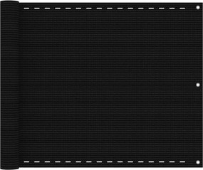 Balkonová zástěna černá 75 x 300 cm HDPE 311028