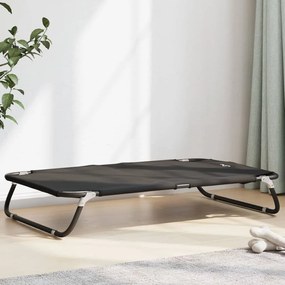 Pelíšek Pro Psy Skládací Antracitový Oxfordská Tkanina A Ocel - 70 x 46 x 18 cm