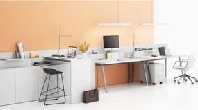 Kancelářská policová komoda LAYERS, 3 zásuvky, smontovaná, 400 x 400 x 630 mm, bílá